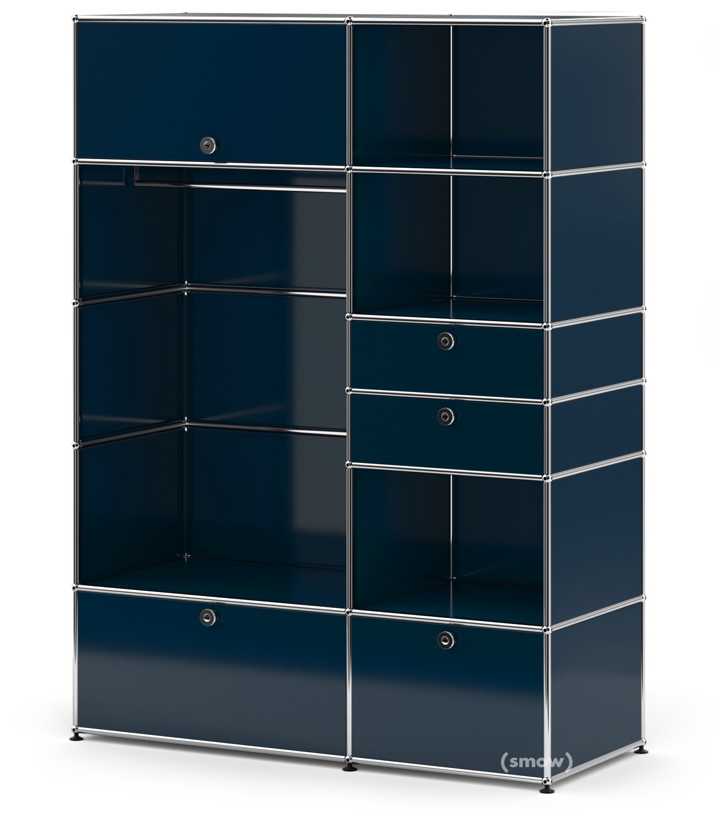 USM Haller Wardrobe Model 1, Steel blue RAL 5011 | USM Haller | USM ...