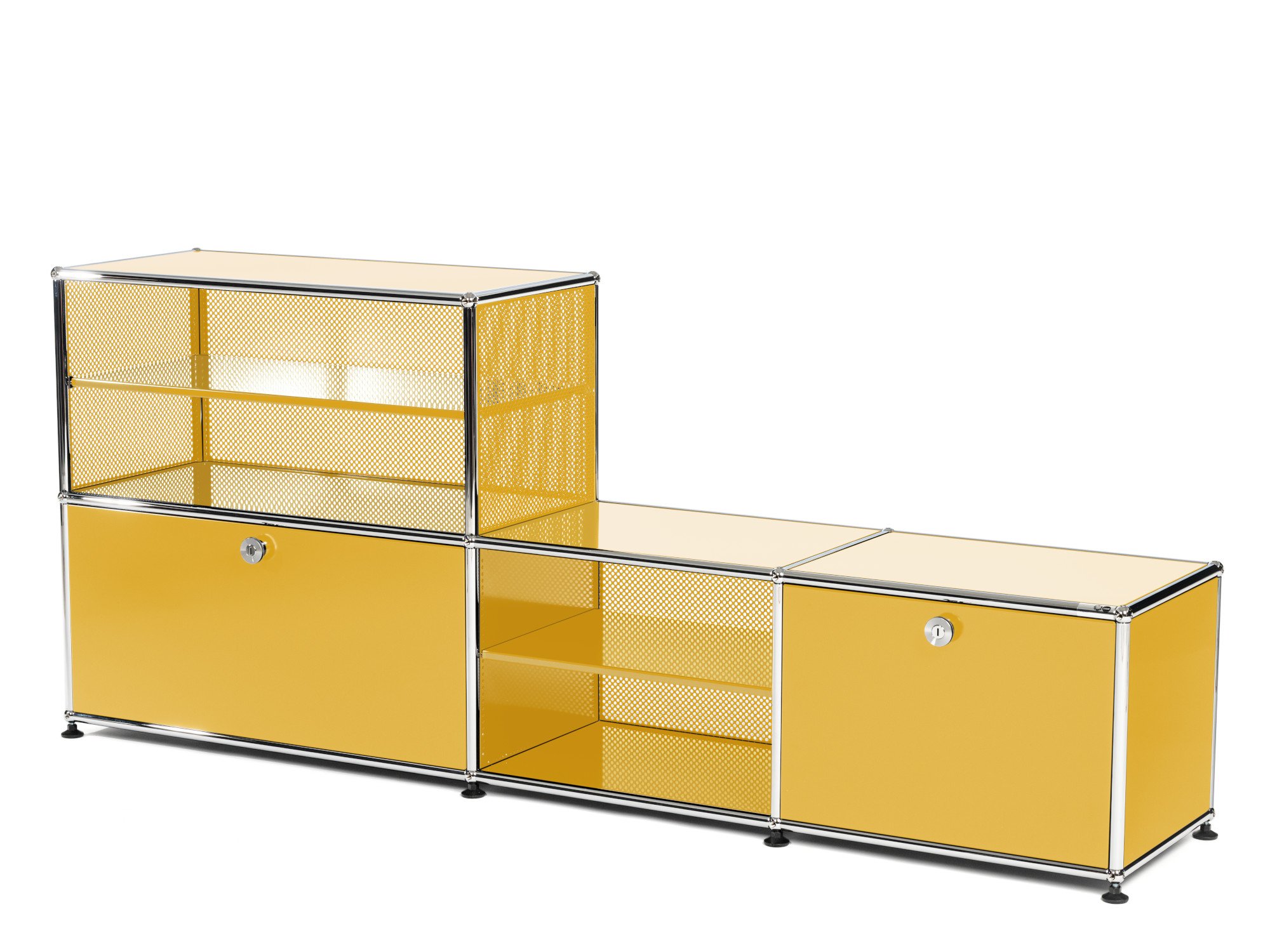 USM Haller coat rack/bench type 2, Golden yellow RAL 1004 | USM Haller ...