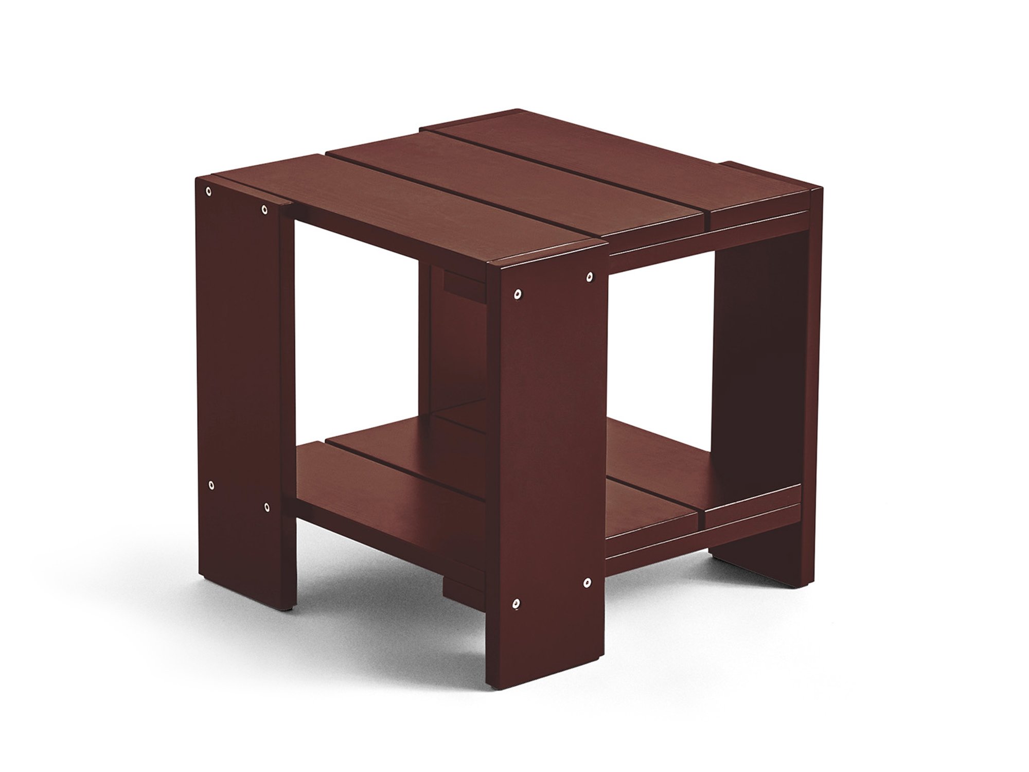 Crate Side Table, Iron red lacquered pine | Hay | Side Tables ...
