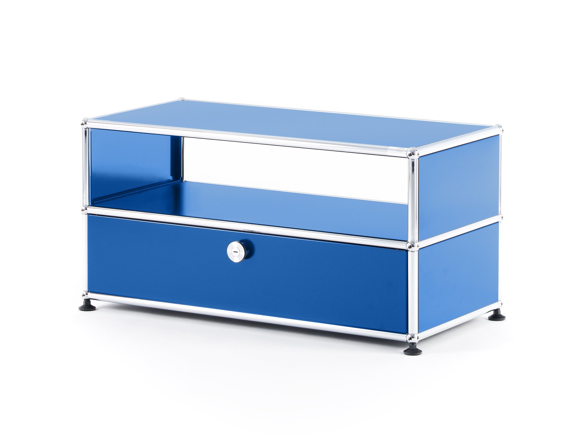 USM Haller TV-Bench, Gentian blue RAL 5010 | USM Haller | USM Haller TV ...