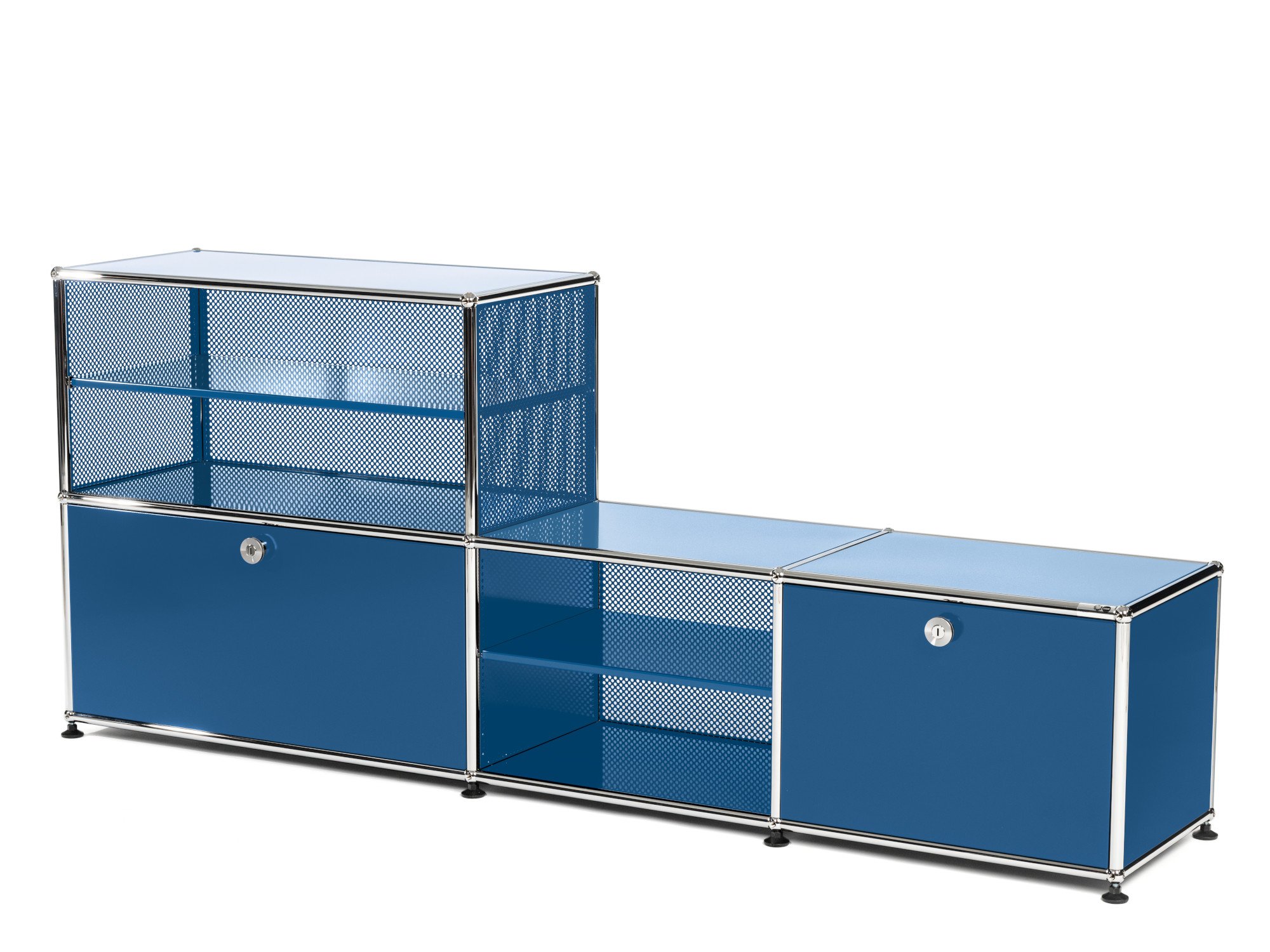 USM Haller coat rack/bench type 2, Gentian blue RAL 5010 | USM Haller ...