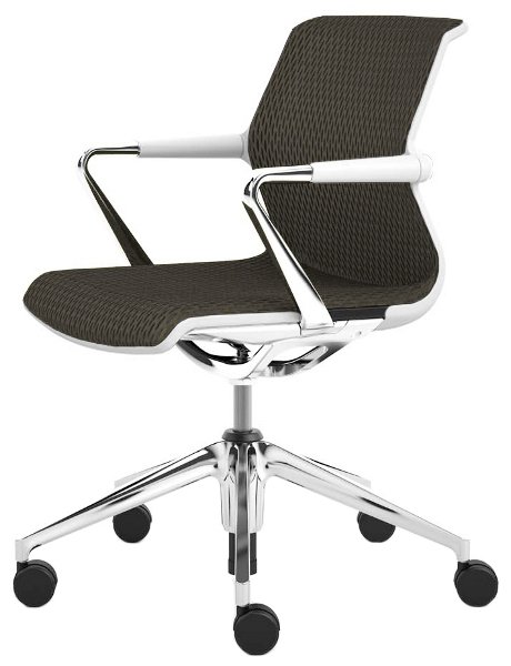 Unix Chair with Five Star Base, Diamond Mesh dimgrey, Soft grey | Vitra ...