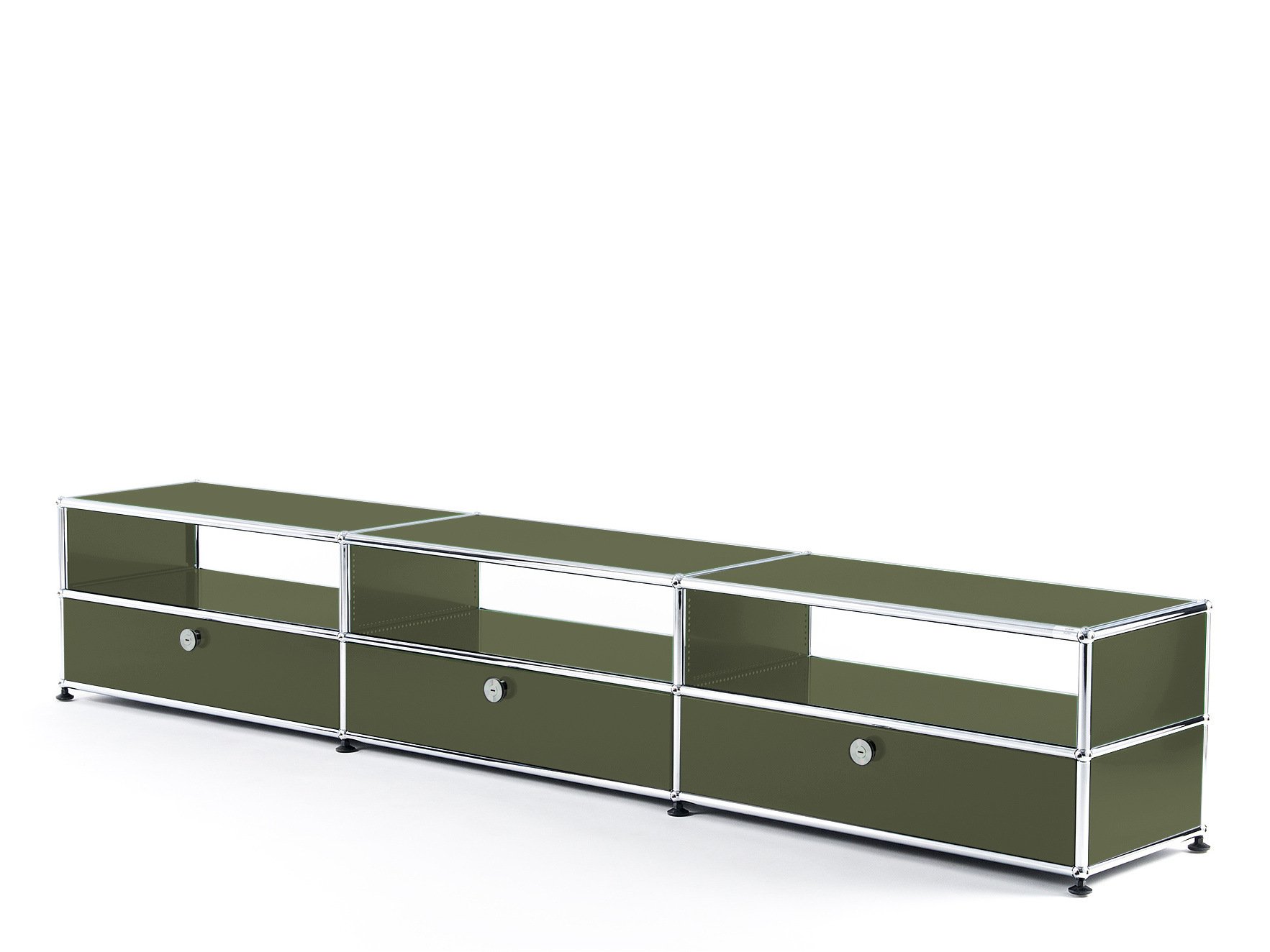 USM Haller HiFi-Lowboard, Olive green RAL 6003 | USM Haller | USM ...