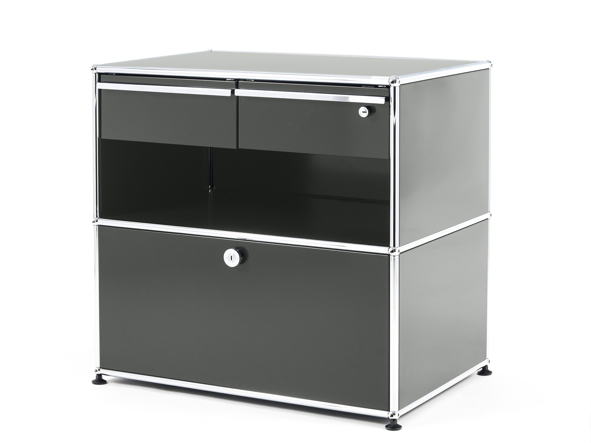 USM Haller Office Sideboard M with Drawers, Mid grey RAL 7005 | USM ...