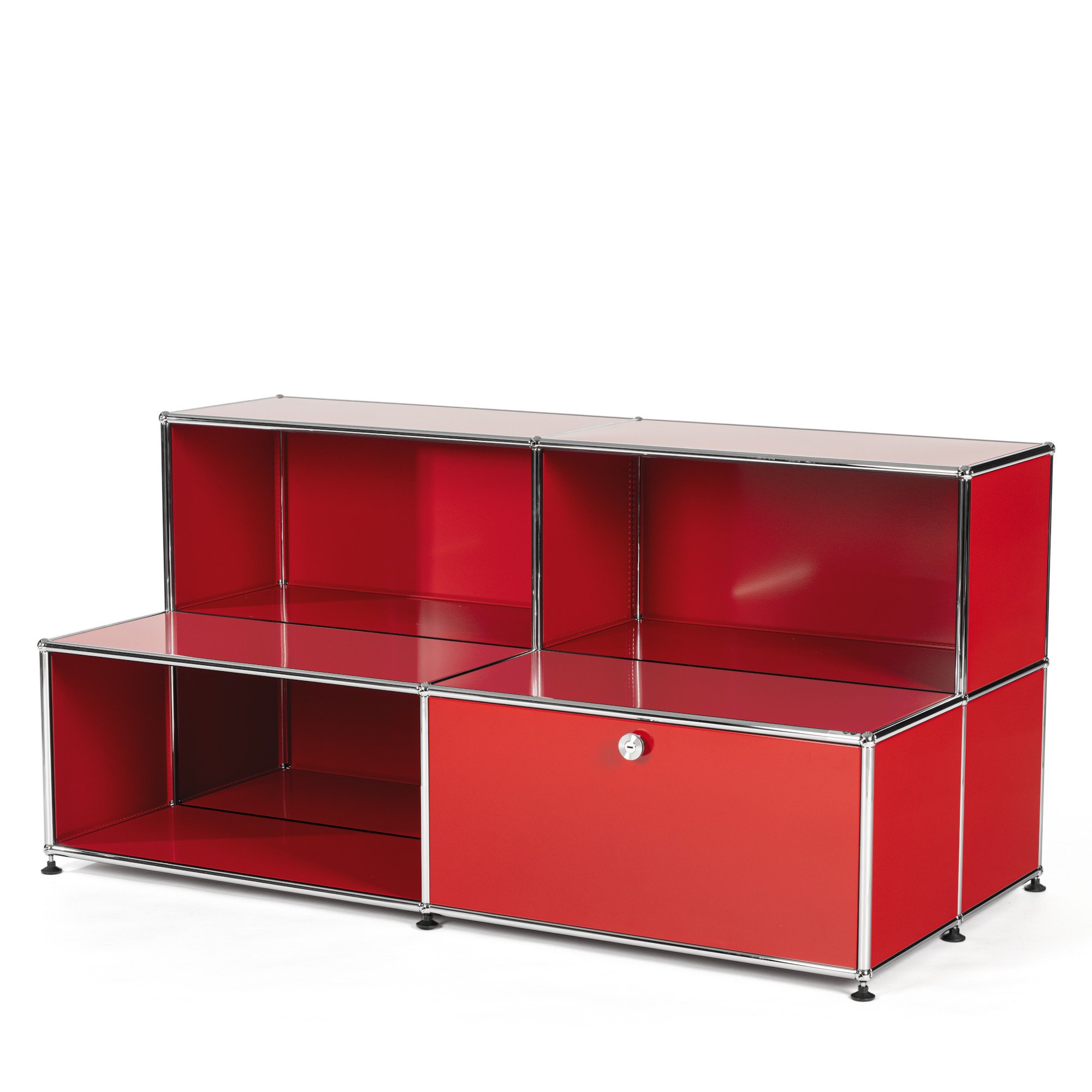 USM Haller Kids Sideboard M with stairs, USM ruby red | USM Haller ...
