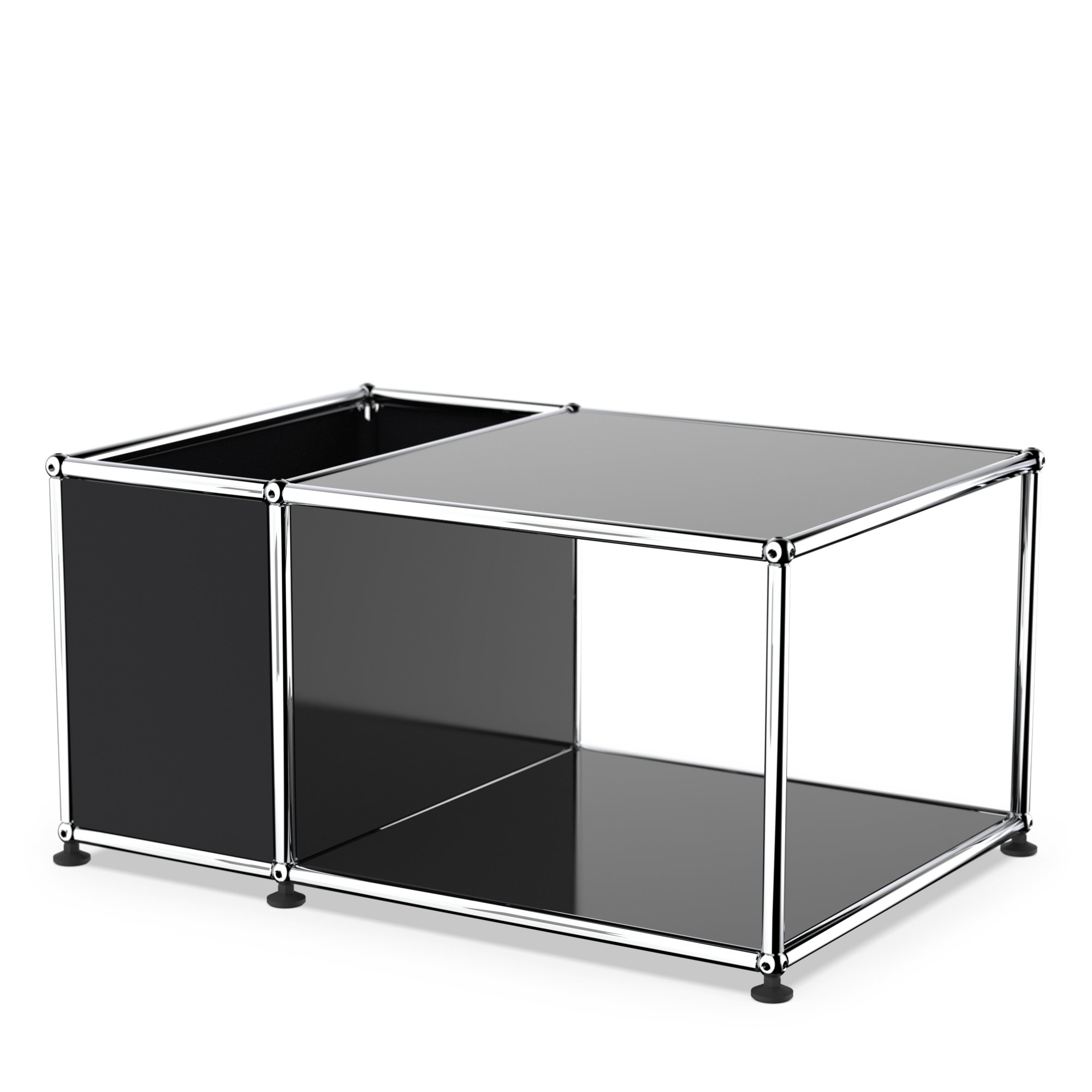 USM Haller Side Table with Storage, Graphite black RAL 9011, 50 cm ...