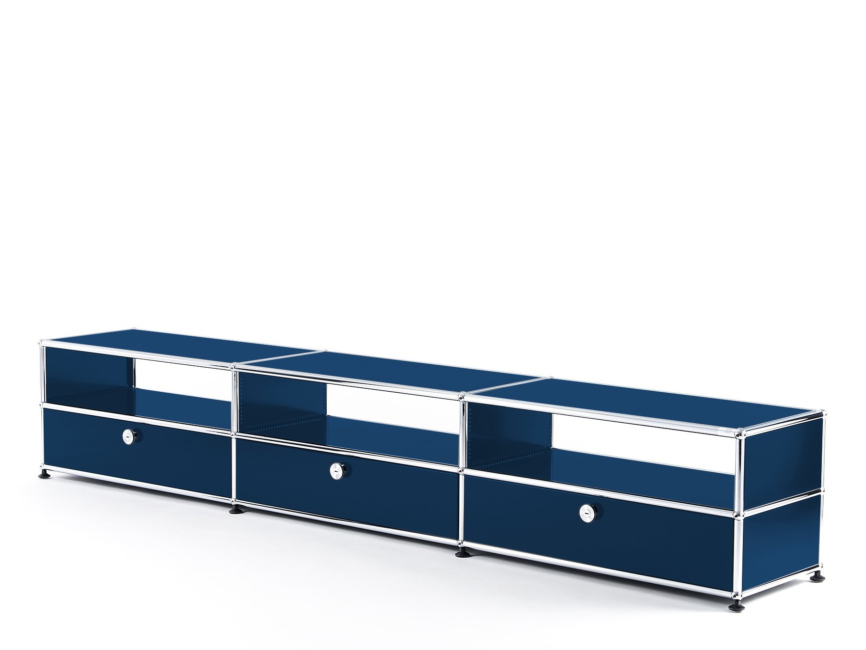 USM Haller HiFi-Lowboard, Steel blue RAL 5011 | USM Haller | USM Haller ...