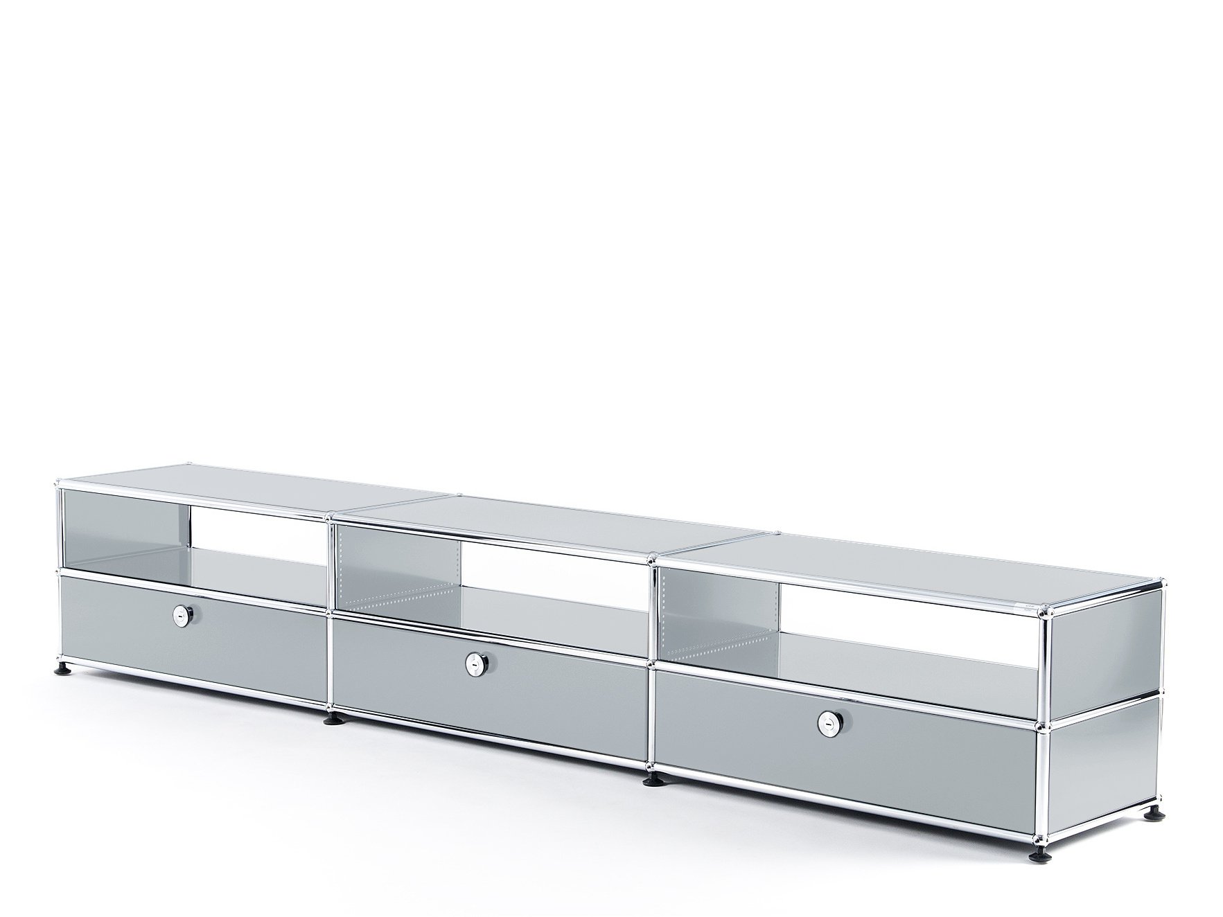 USM Haller HiFi-Lowboard, USM matte silver | USM Haller | USM Haller TV ...