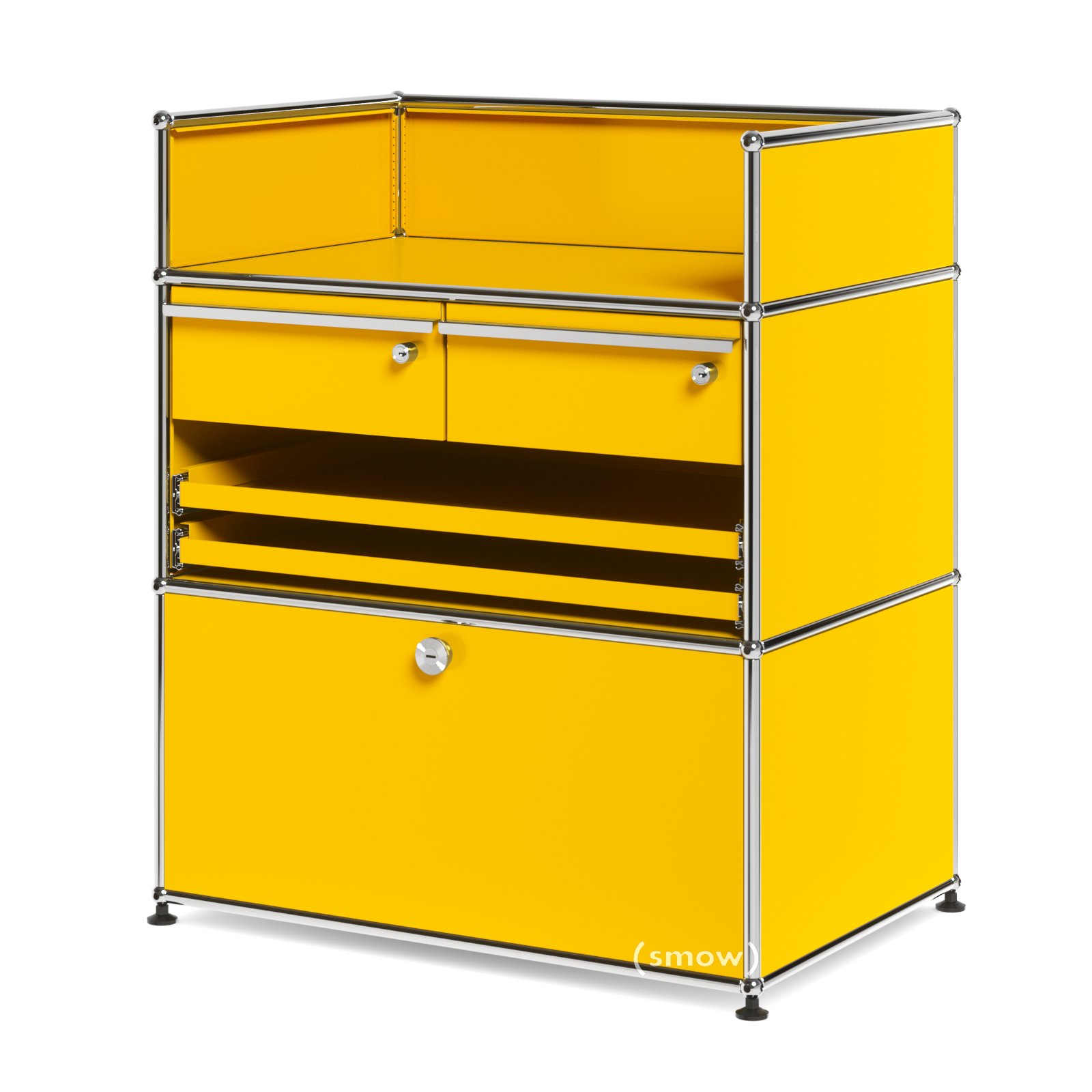 USM Haller Surgery Sideboard, Golden yellow RAL 1004, All compartments ...