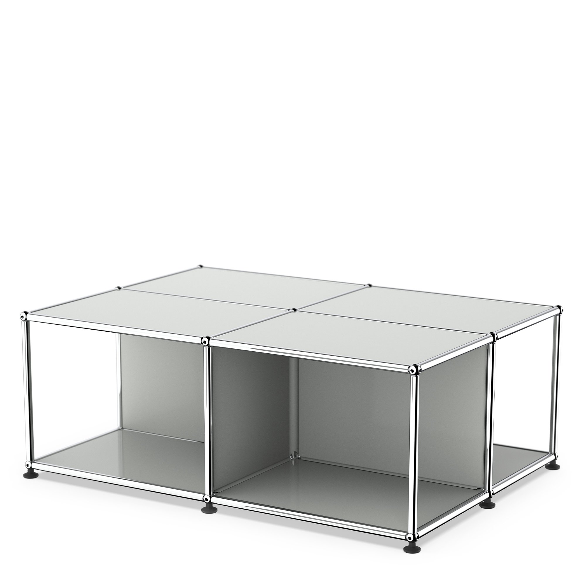 USM Haller coffee table with storage shelves, Light grey RAL 7035 | USM ...