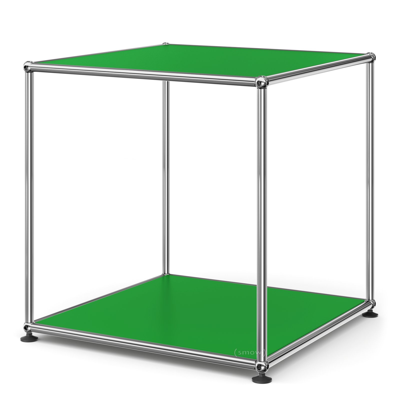 USM Haller Side Table 50 High, Both panels metal, USM green | USM ...