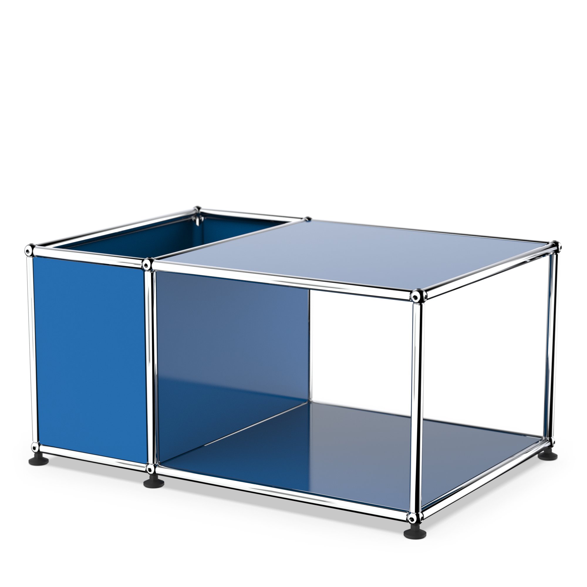 USM Haller Side Table with Storage, Gentian blue RAL 5010, 50 cm | USM ...