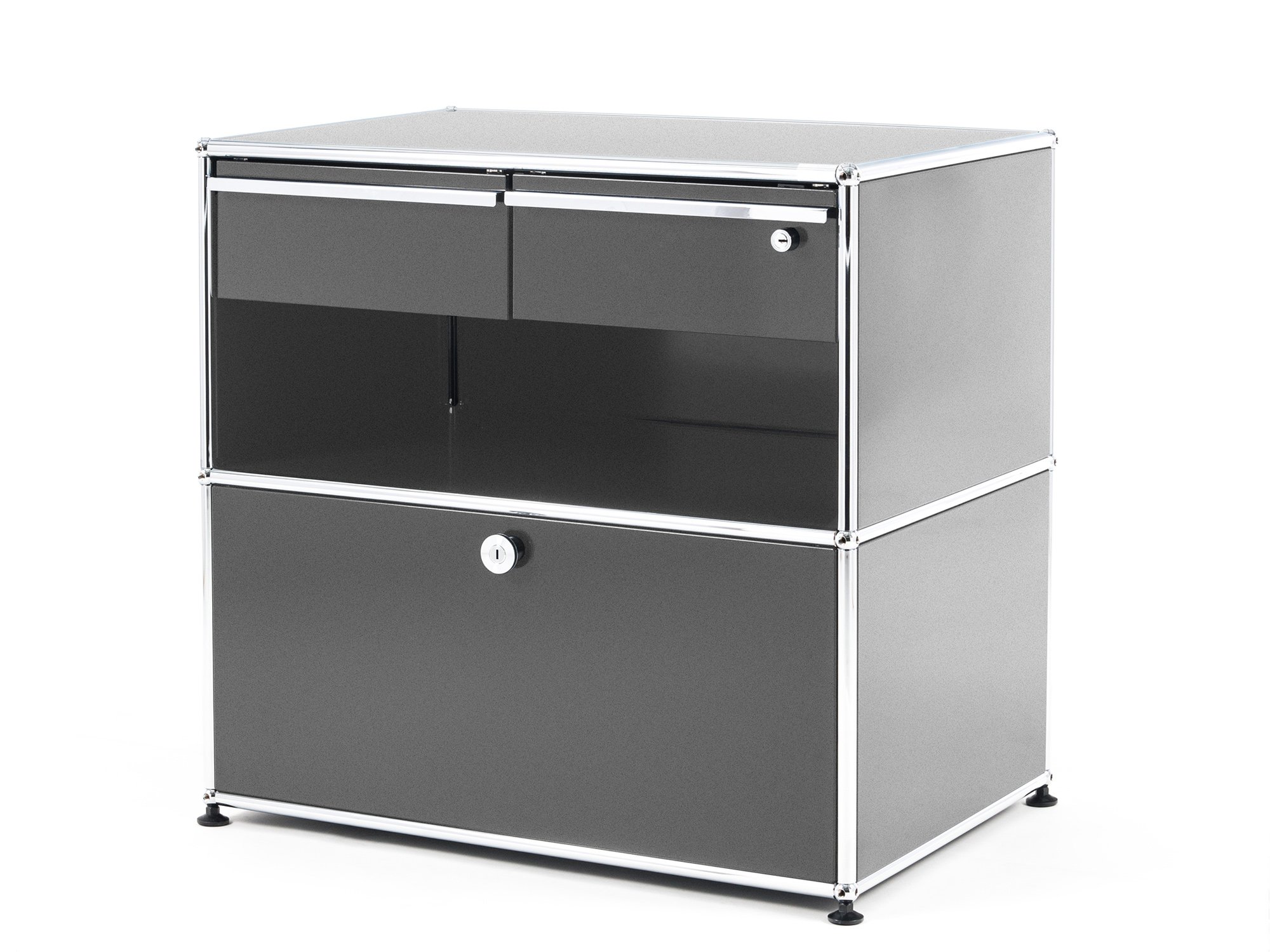 USM Haller Office Sideboard M with Drawers, USM matte silver | USM ...