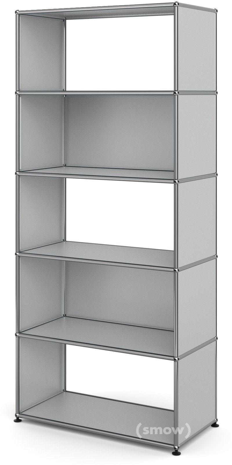 USM Haller Living Room Shelf M, 2 back panels, USM matte silver | USM ...
