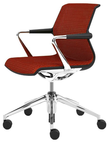 Unix Chair with Five Star Base, Diamond Mesh brick, Basic dark | Vitra ...