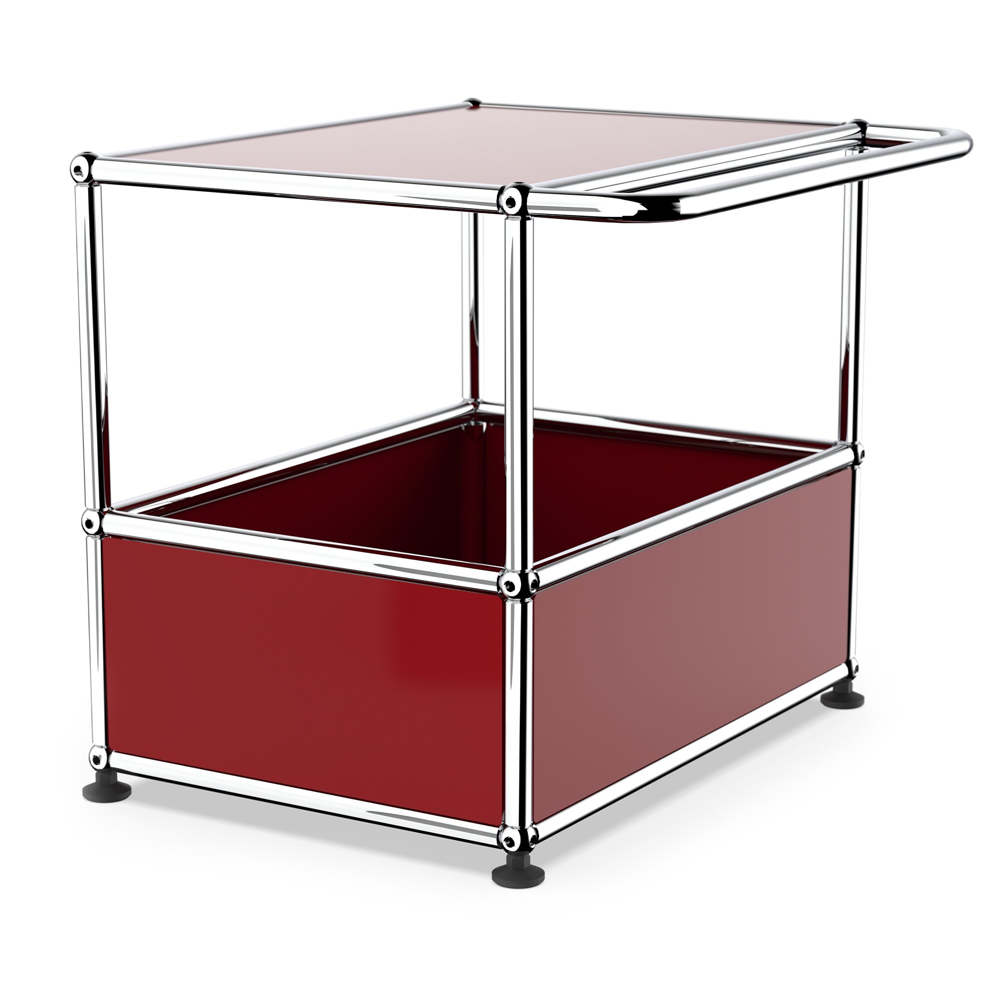 USM Haller bar table, With bars, USM ruby red, Adjustable feet | USM ...