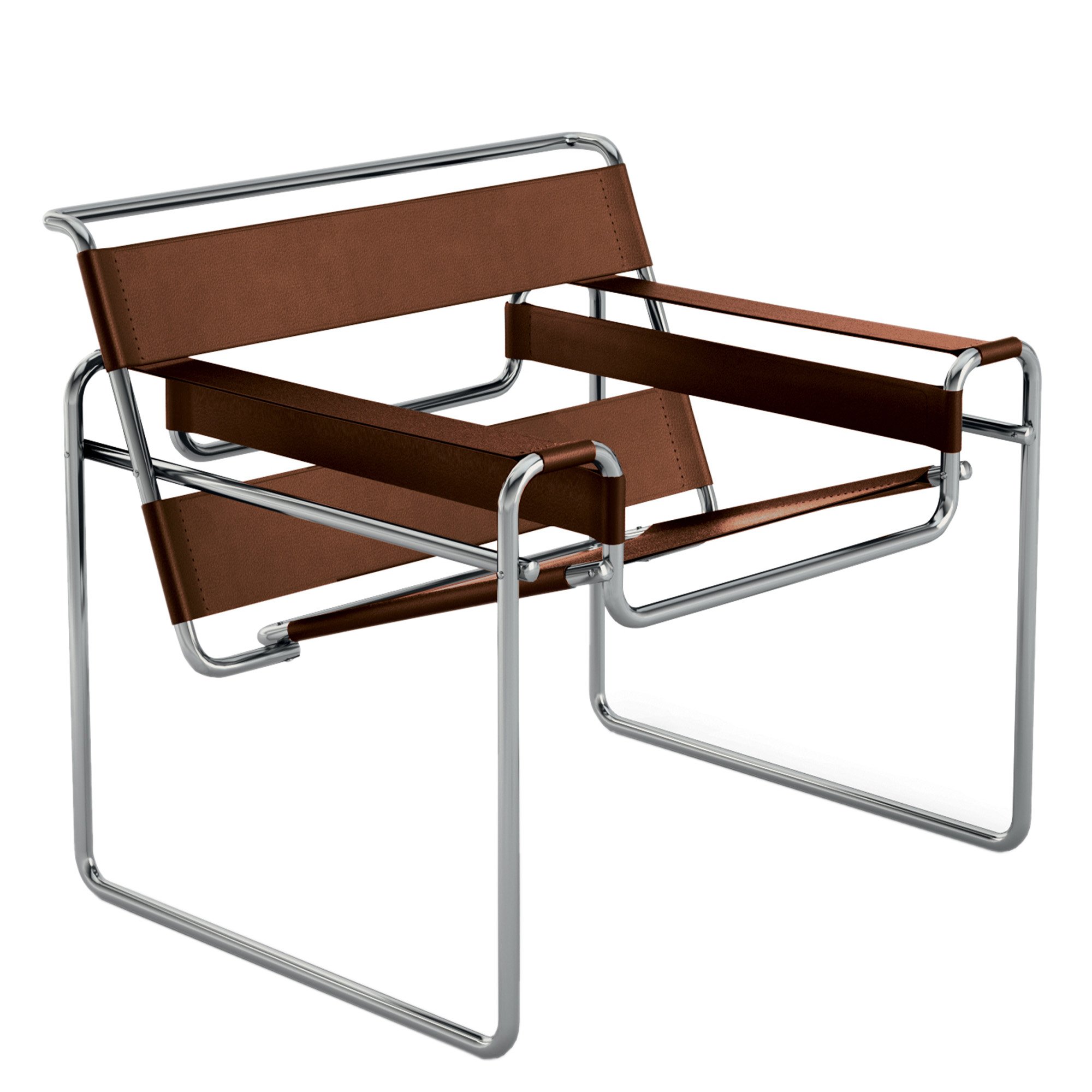 Wassily Chair, Cowhide cognac - 55th anniversary | Knoll International | by Marcel Breuer, 1925 ...