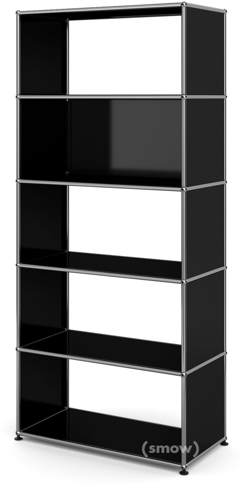 USM Haller Living Room Shelf M Type 1, 1 back panel, Graphite black RAL ...