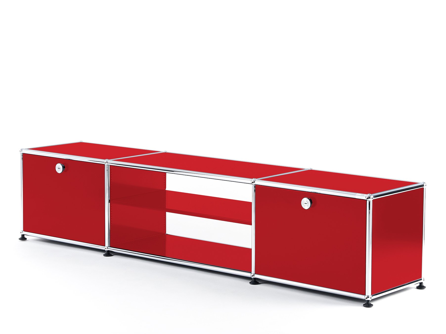 USM Haller TV-Table, USM ruby red | USM Haller | USM Haller TV & Media ...