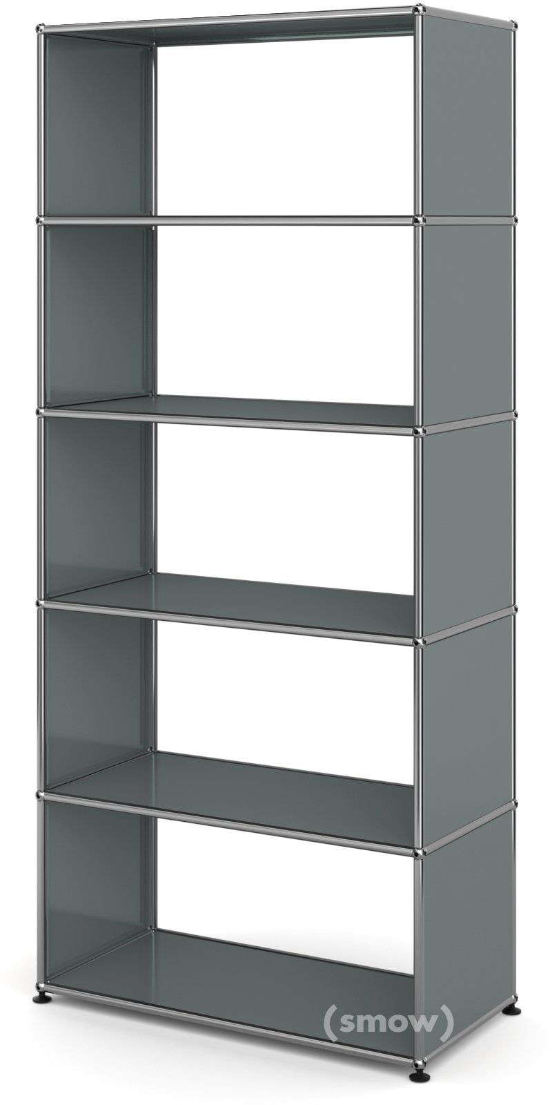 USM Haller Living Room Shelf M, without back panel, Mid grey RAL 7005 ...