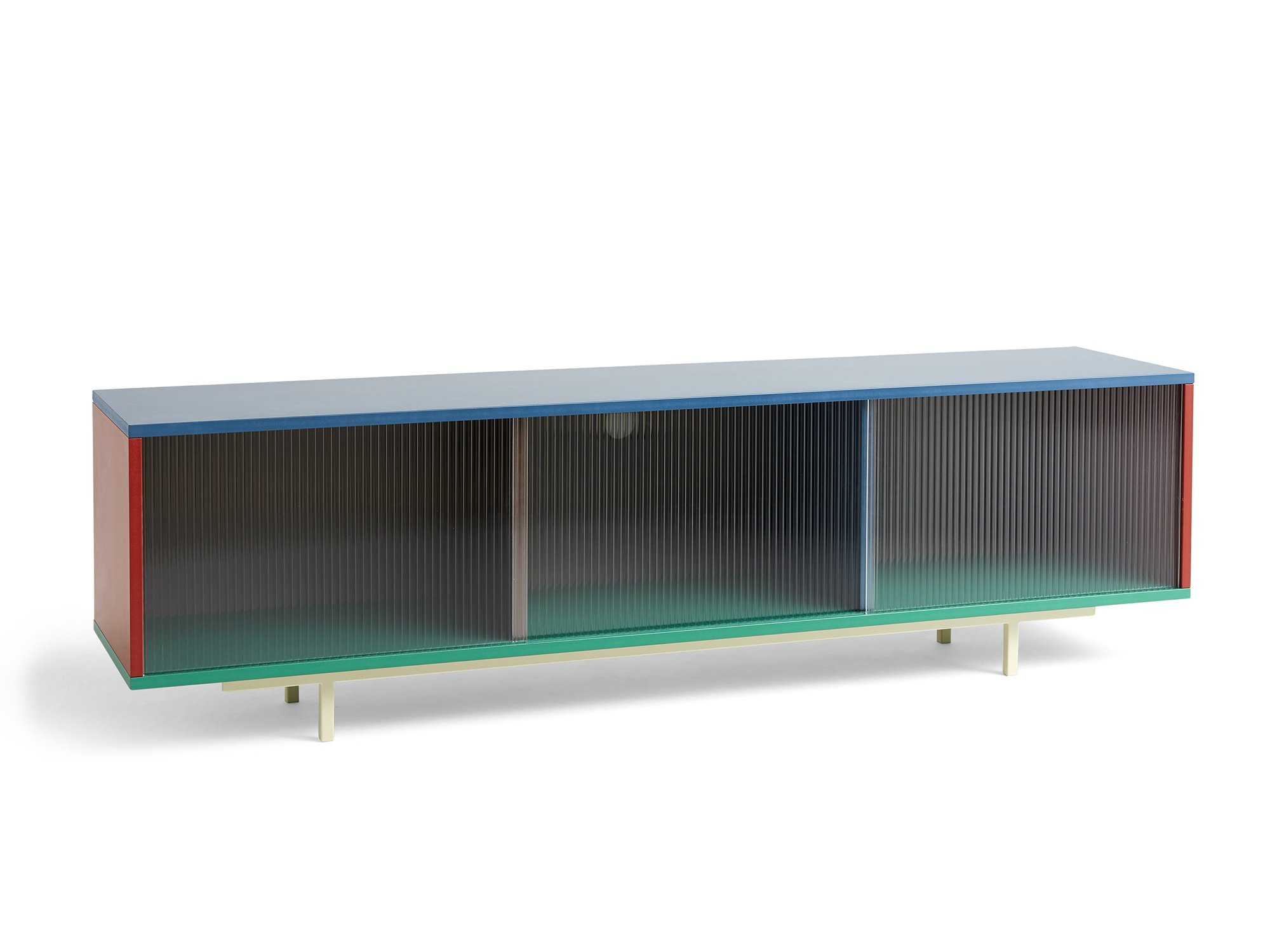 Colour Cabinet L Display Cabinet, With ribbed glass doors | Hay ...