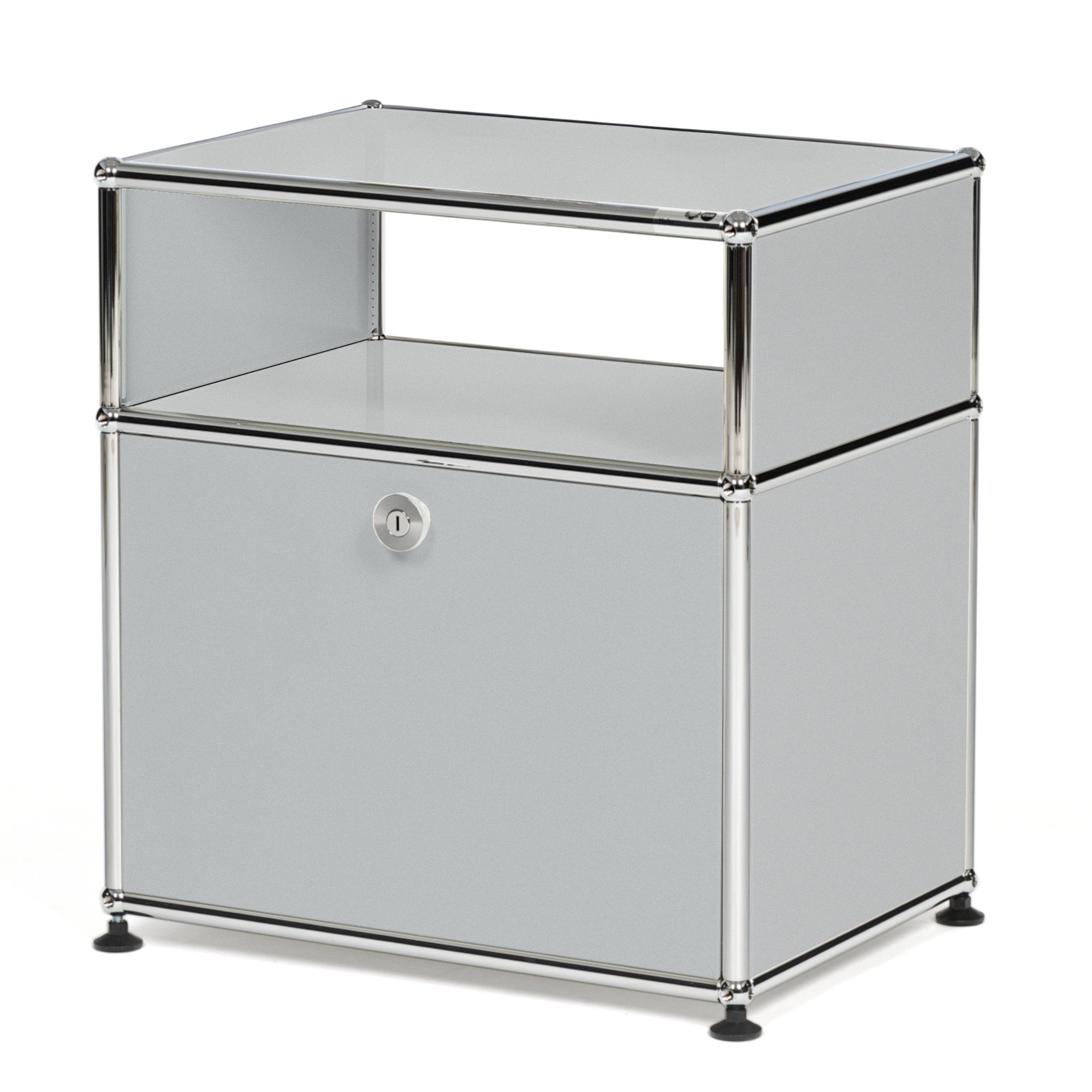 USM Haller bedside cabinet with hinged door and intermediate shelf, USM ...