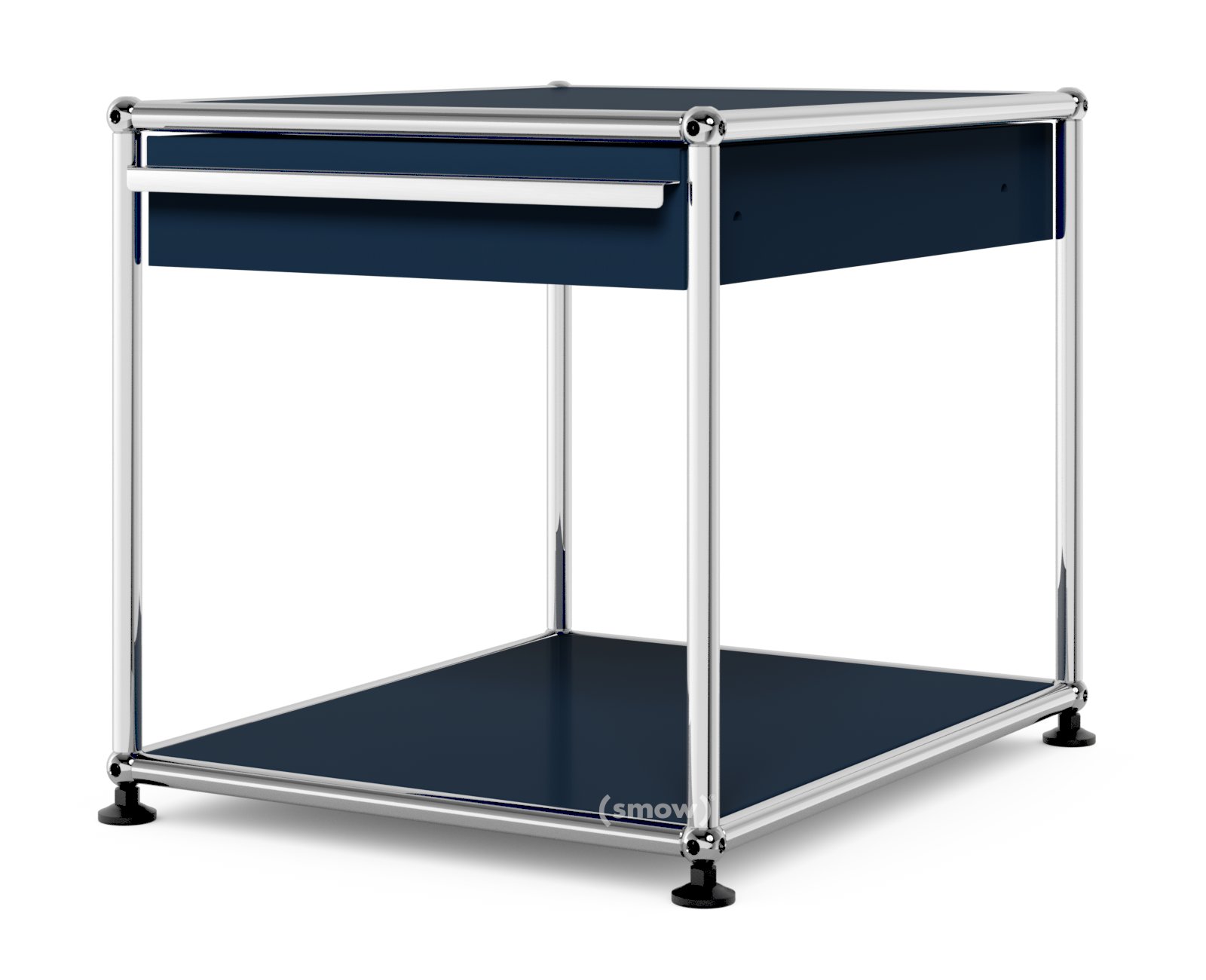 USM Haller Side Table with Drawer, Steel blue RAL 5011 | USM Haller ...