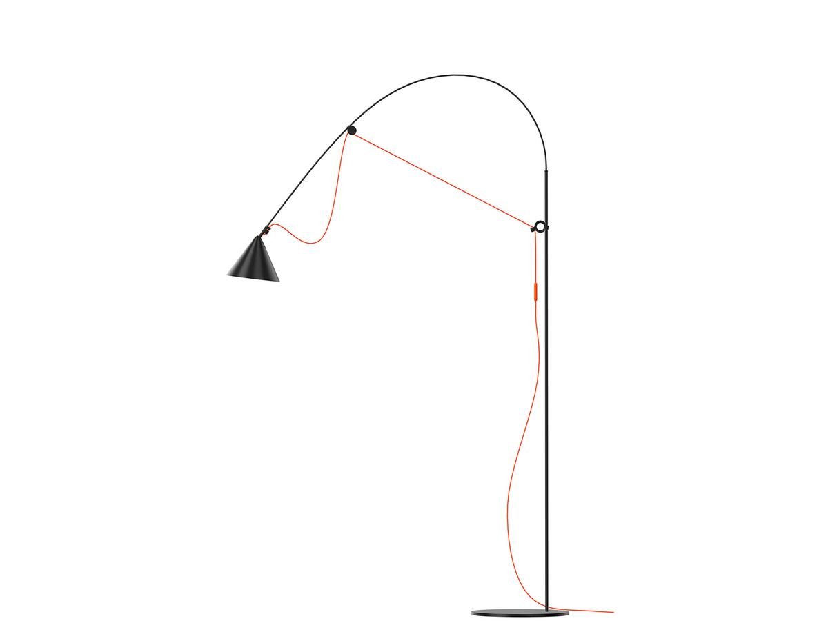 Ayno L Floor Lamp, Black, Orange, 2700 K | Midgard | Standing Lamps ...