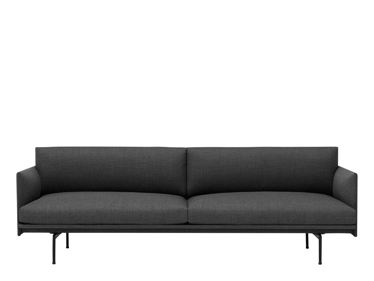 Outline Sofa, 3 Seater, Fabric Remix 163 - Grey | Muuto | Sofa ...