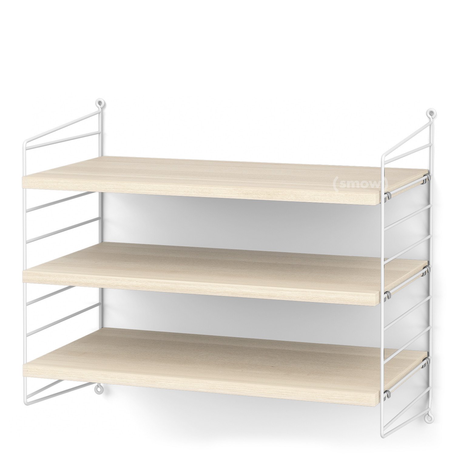 String System Shelf S, 30 cm, White, Ash veneer | String Furniture ...
